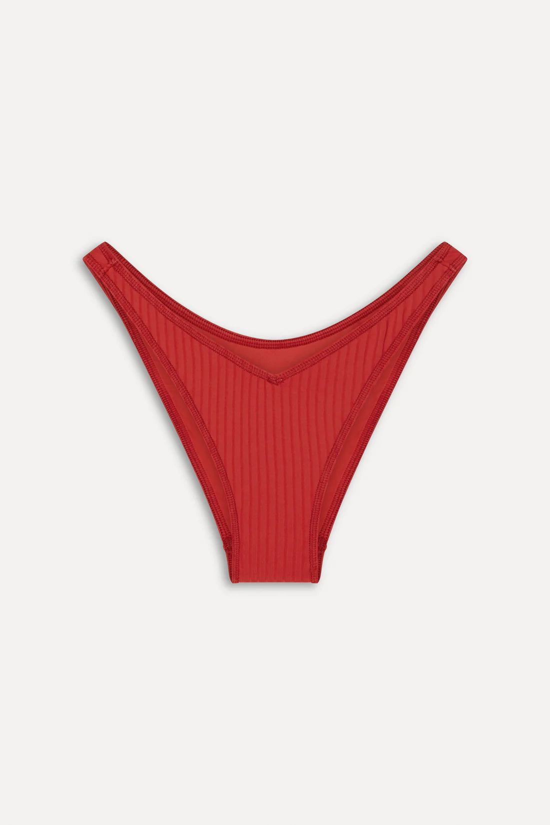Harper Cheeky Ribbed Bikini Bottom in Cherry | Drift Boutique
