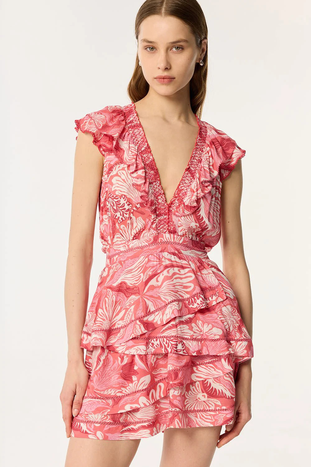 Carol Mini Dress in Pink Tiger Lily – Drift Boutique
